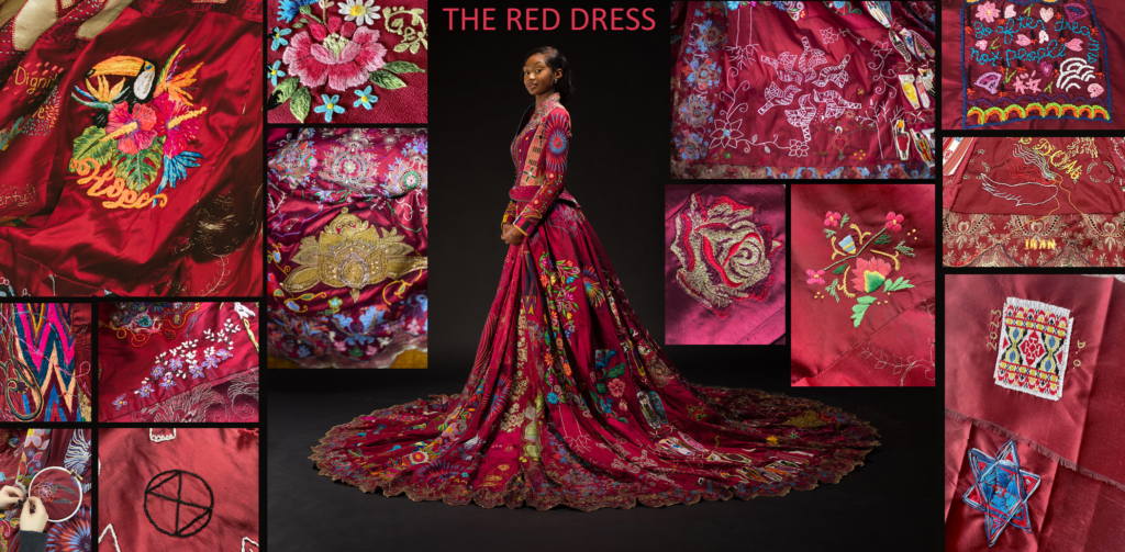 The Red Dress – The Amazing Project Created by 100’s of Hands, Stitch ...